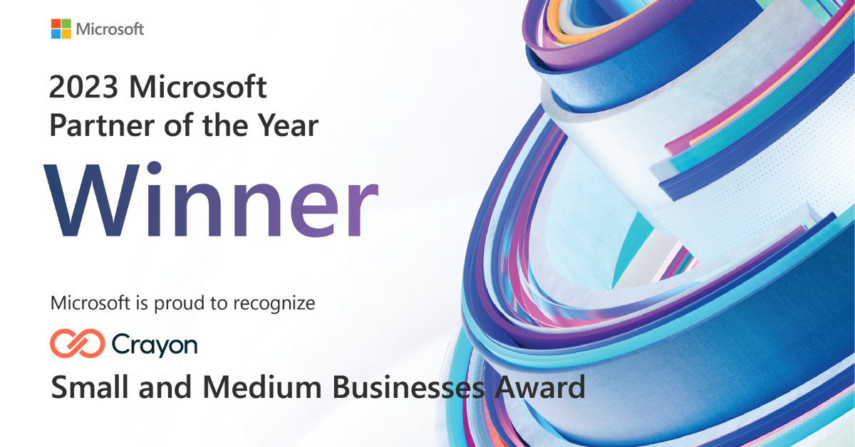 Crayon reconnu en tant que "Microsoft Partner of the Year" SMB - Crayon